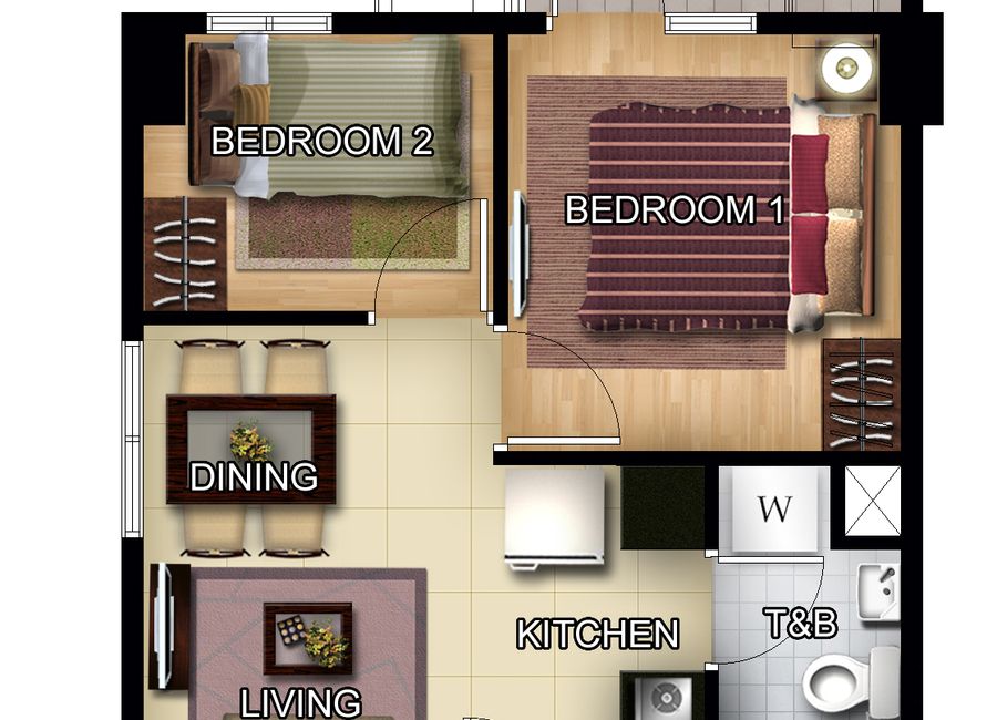 2-Bedroom Condo Unit for Sale in Novaliches, Quezon City at Suntrust Shanata | Lamudi.com.ph