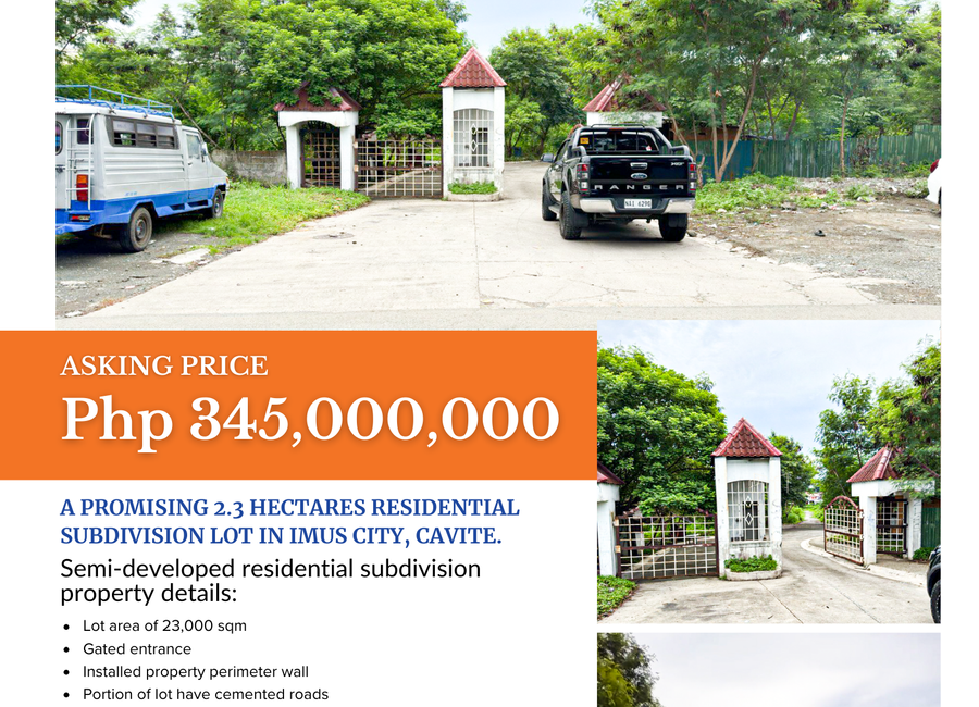 For Sale: 2.3 Hectares Residential Subdivision Project in Imus City ...