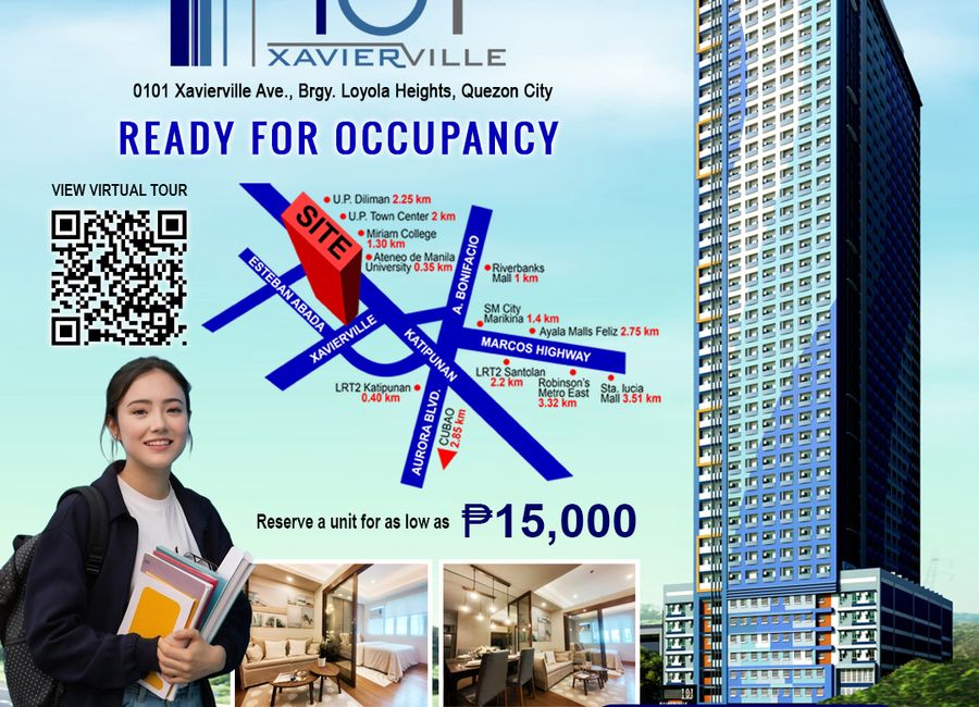 Cityland 101 Xavierville READY FOR OCCUPANCY Studio in Quezon City near ...