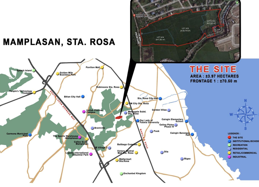 3.96 hectares binan laguna located near UNILAB, SM BINAN and METRODRUG ...
