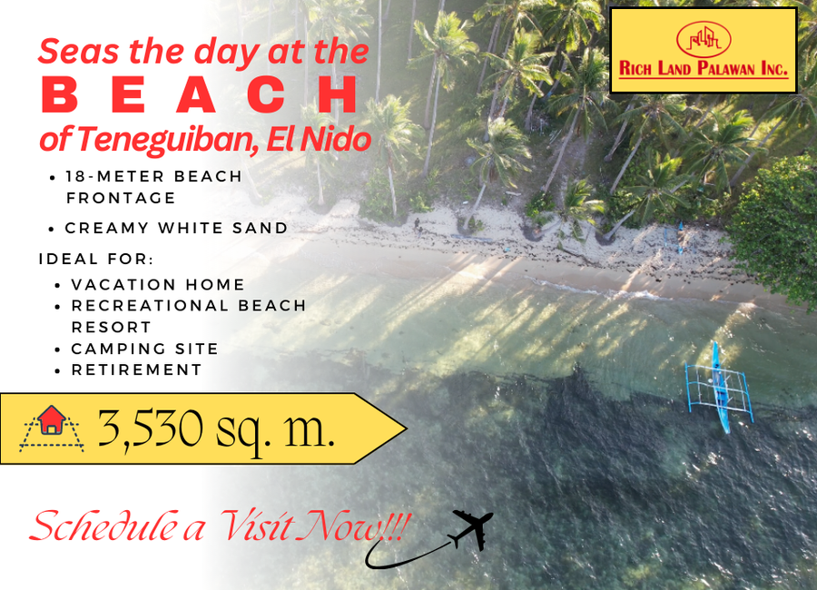 A Spectacular Scenery Beach Lot For Sale in Teneguiban, El Nido ...