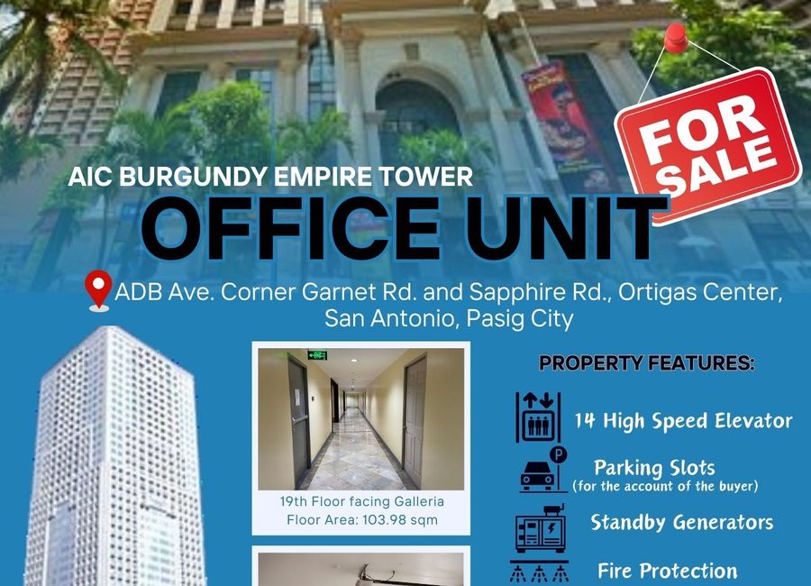 UNIT 1902 AIC BURGUNDY TOWER, ORTIGAS CENTER | Lamudi.com.ph