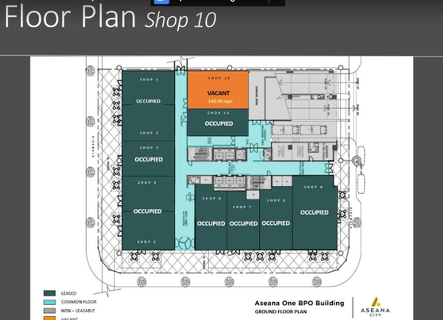 Retail Space For Lease at Aseana One Building, Aseana City, Paranaque ...