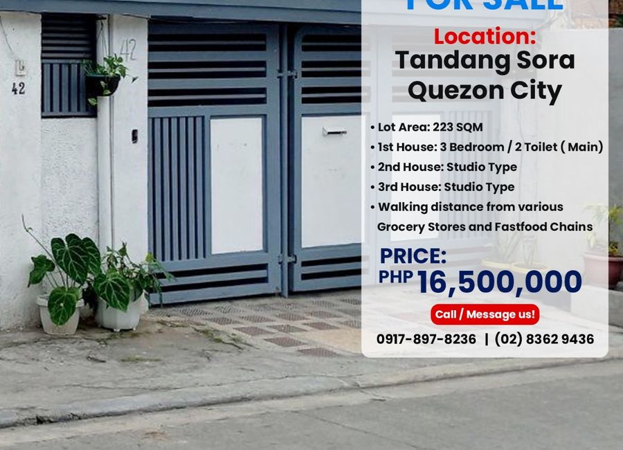 Multi-Home Property For Sale in Tandang Sora (223sqm) | Lamudi.com.ph
