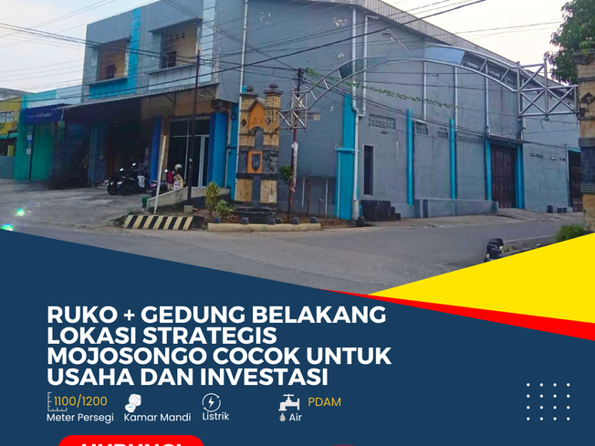 Ruko + Gedung Belakang, Lokasi Strategis Mojosongo Cocok untuk Usaha ...