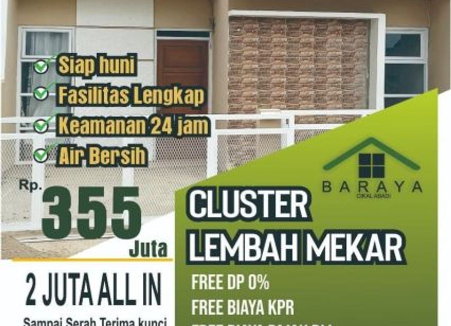 Cluster Elit bebas banjir ,DP 2jt All in, Free Biaya Pajak : Sukamukti ...