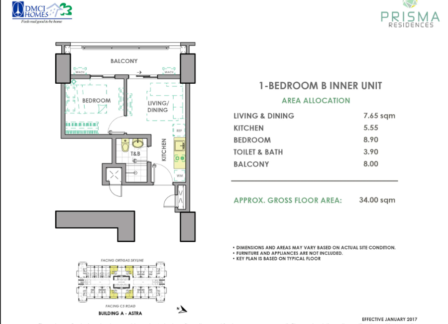 CONDO FOR SALE NEAR BGC - 34SQM 1 BEDROOM IN PASIG CITY - DMCI HOMES ...
