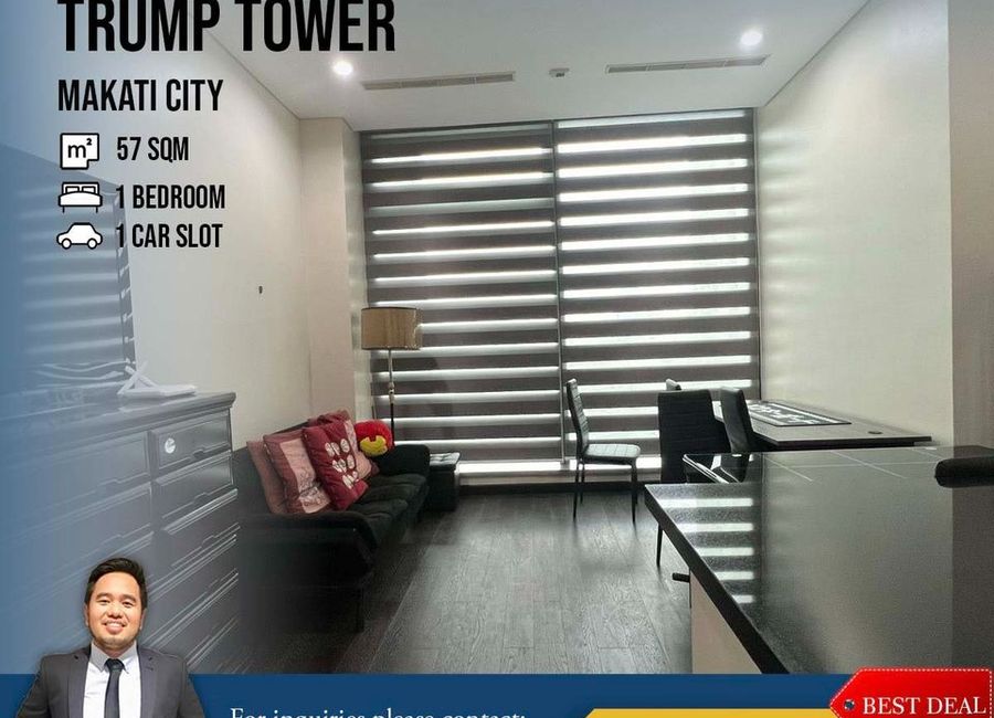 Semi Furnished One Bedroom condo unit for Sale in Trump Tower at Makati ...