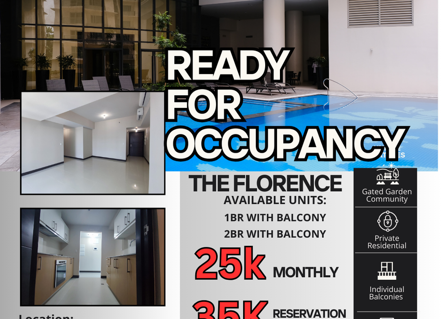 1BR & 2BR Condo for Sale in Florence Tower Mckinley near BGC/ FLEXIBLE ...