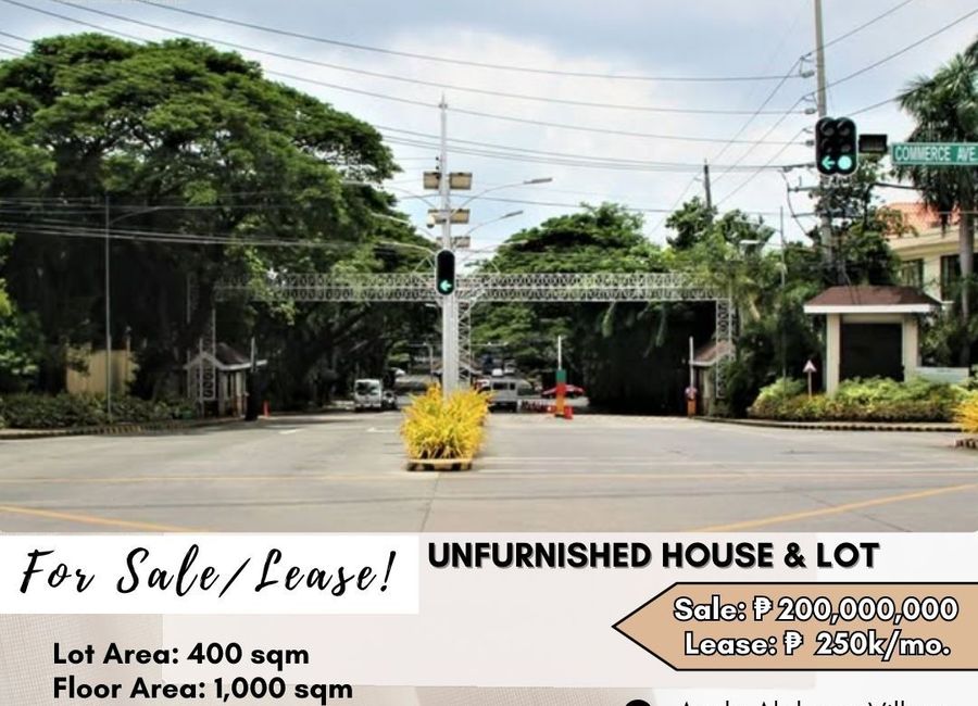 For Sale/Lease: House and Lot located at Ayala Alabang Village ...