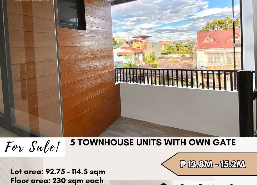FOR SALE: Townhouse Units located at Brgy. Tandang Sora, Quezon City ...