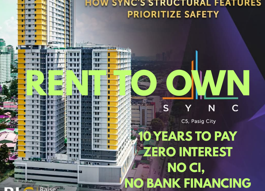RENT TO OWN Condo in c5 Pasig The SYNC RESIDENCES by Robinsons Land ...