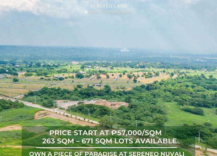 High-Elevation Pre-Selling Residential Lots for Sale at Sereneo Nuvali ...