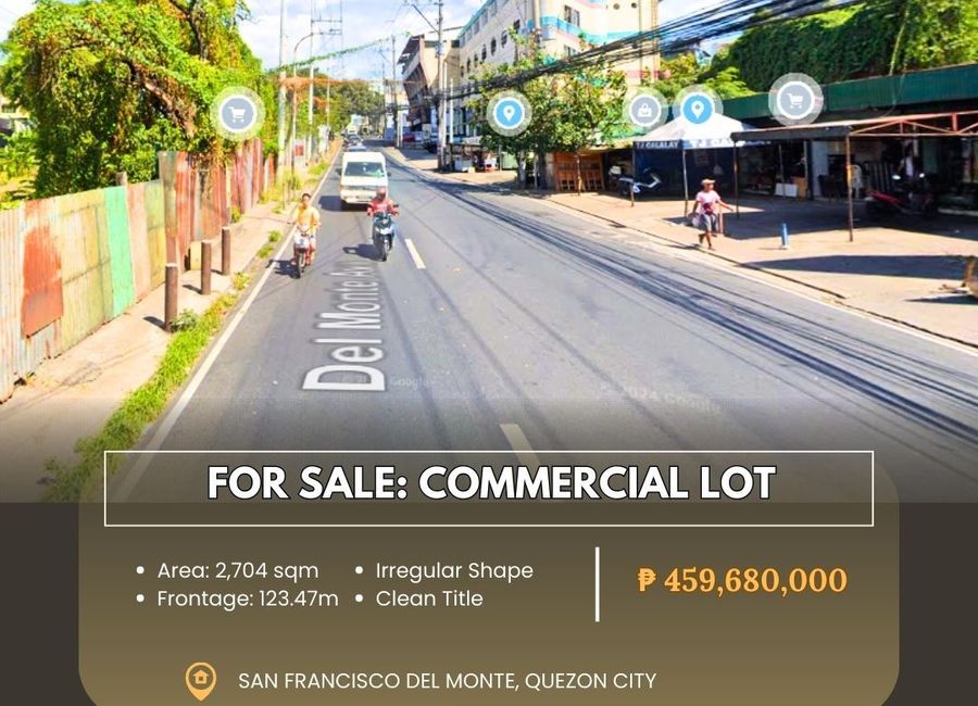 For Sale: Commercial Lot located at San Francisco Del Monte, Quezon ...