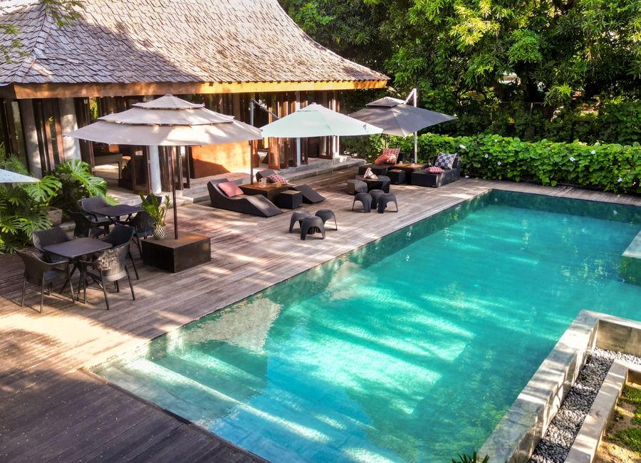 Exquisite private family beach home with infinity pool located in ...