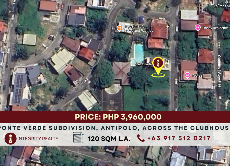 Prime Lot Across the Clubhouse | Scenic View in Ponte Verde, Antipolo ...