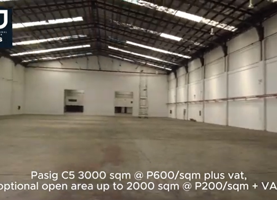 🏢 Pasig C5 Covered Warehouse for Lease – 3,000 sqm | Industrial Area ...