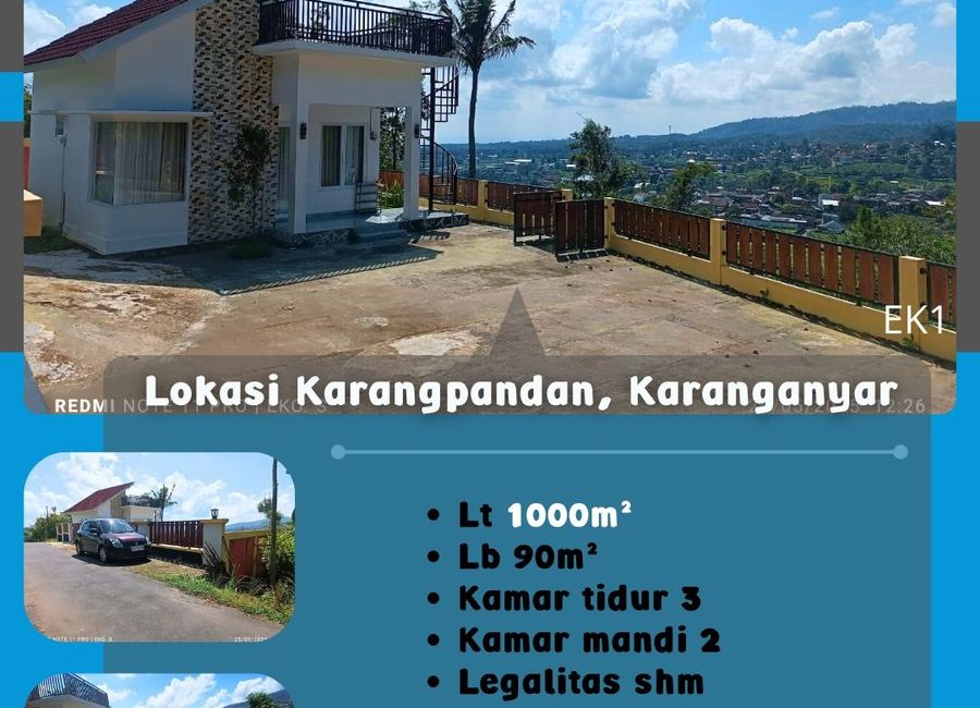 Dijual Villa Pemandangan Bagus Lokasi Karangpandan, Karanganyar ...