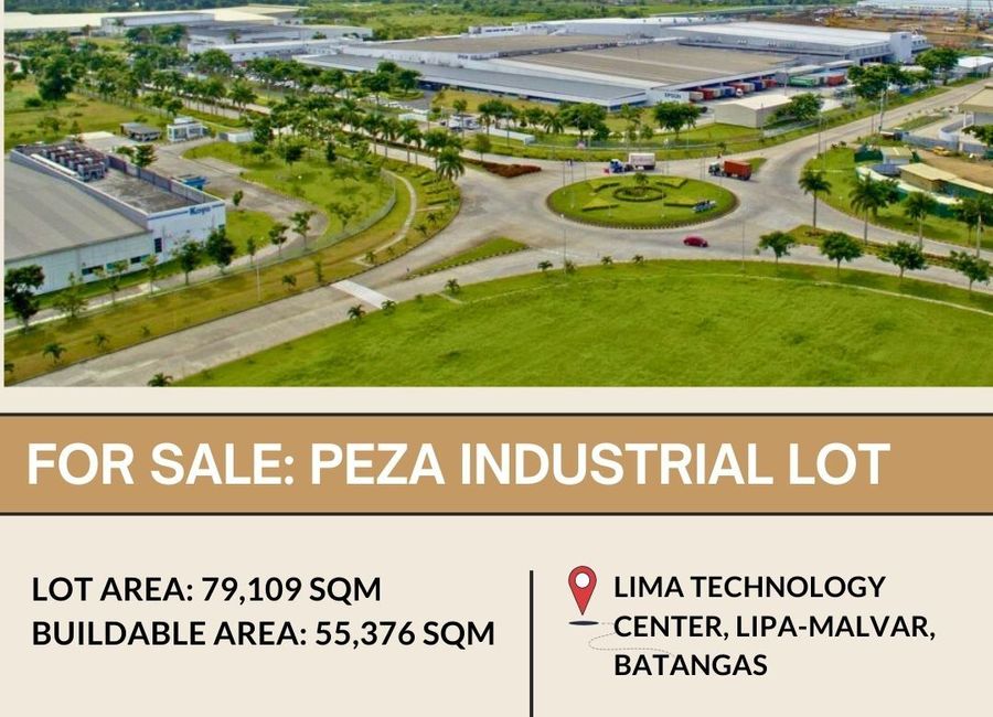 FOR SALE PEZA Industrial Lot in Lima Technology Center, Lipa-Malvar ...