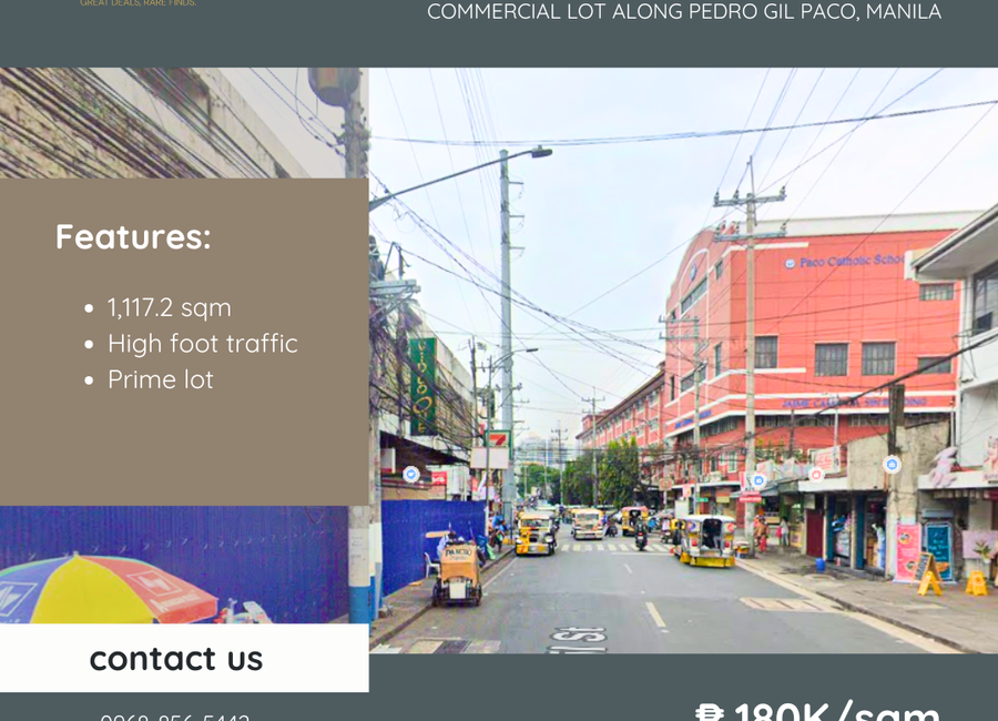 For Sale: Prime Commercial Vacant Lot located along Pedro Gil Paco ...