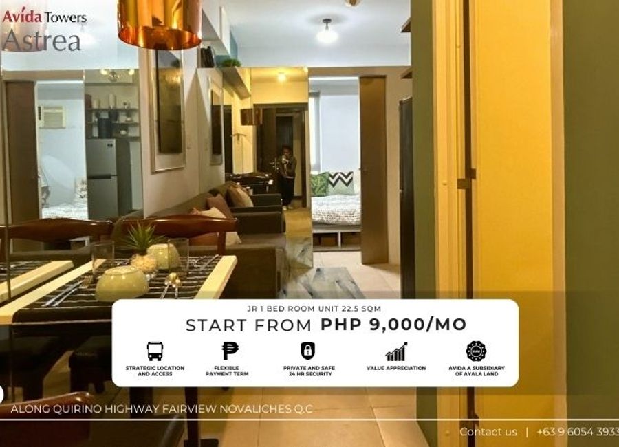 JR 1 BED ROOM 22.5 SQM Promo Sale at Avida Towers Astrea Fairview near ...